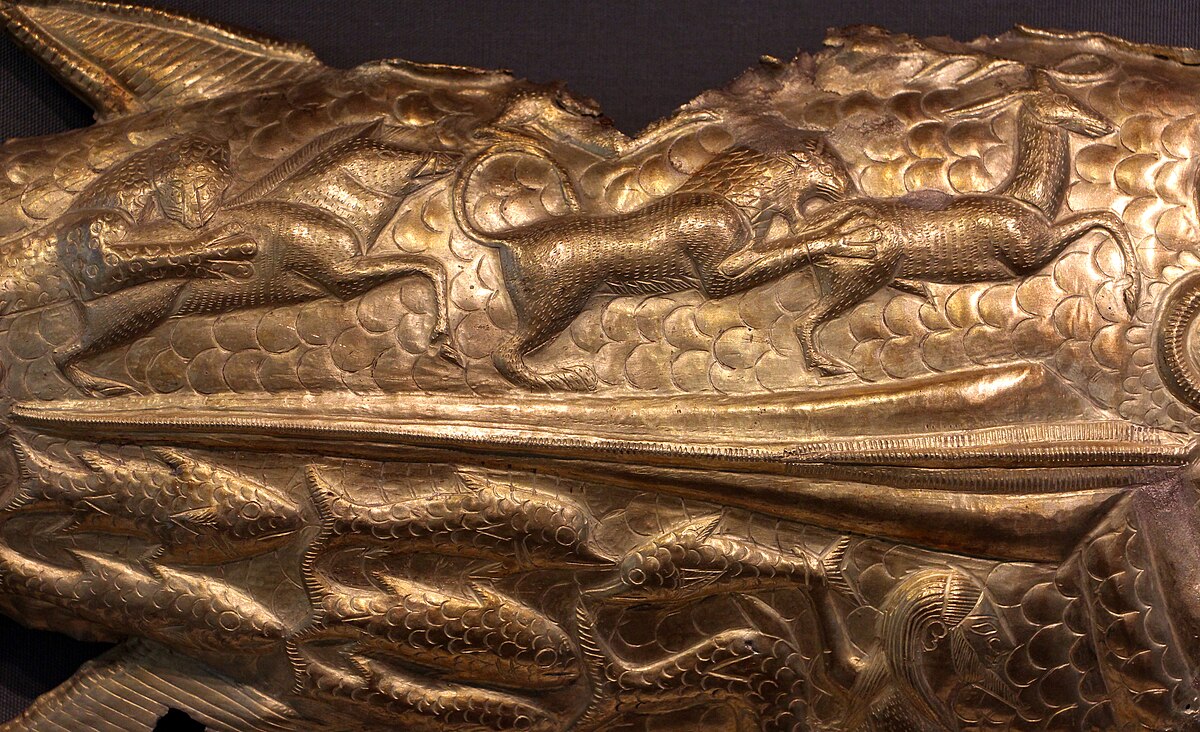 Gold Fish Plaque, Center Ornament of Scythian Shield from Vettersfelde ...